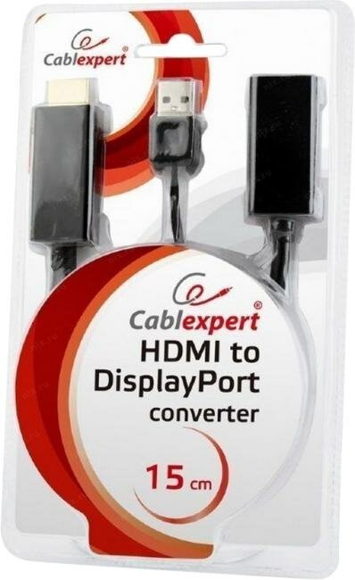 Cablexpert DSC-HDMI-DP Кабель-переходник HDMI(M) - DP(F) +USB 0.15м