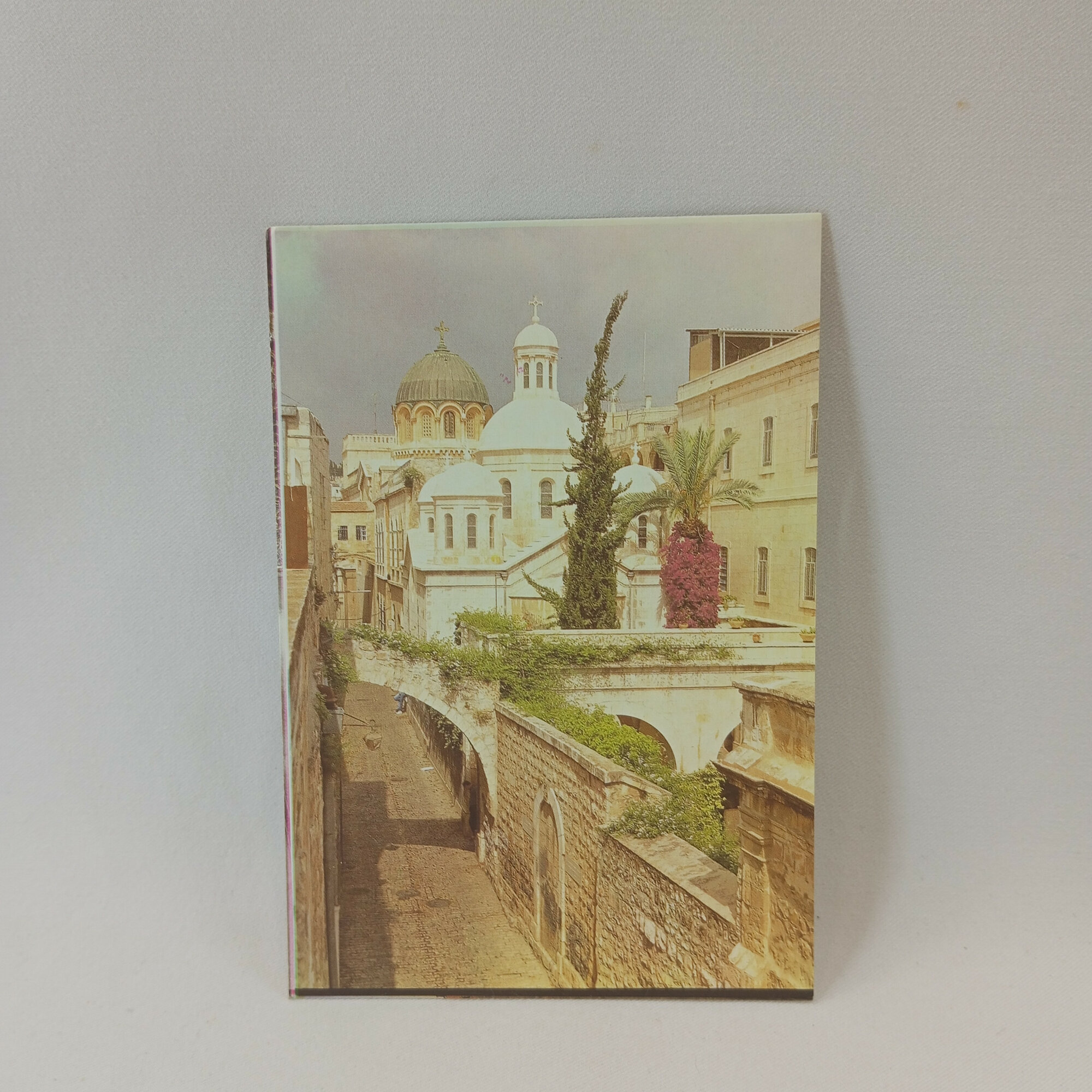Открытка старинная. Иерусалим, городской вид с куполами Ecce Homo, архитектура, христианство