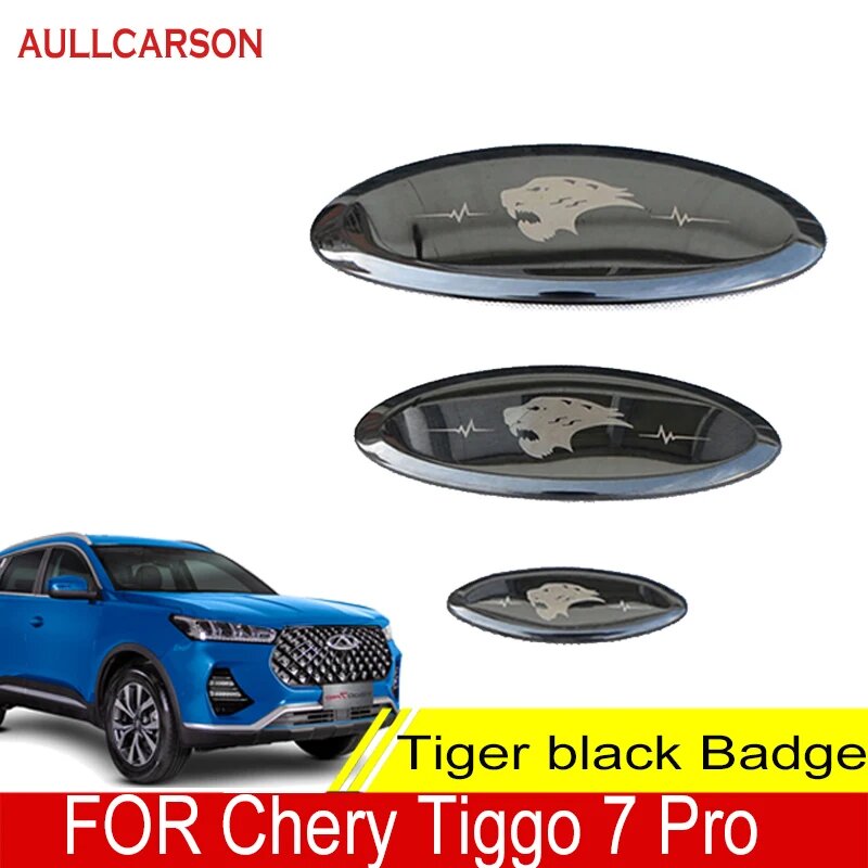 Наклейки С Эмблемой Тигра Из Черной Нержавеющей Стали Для Chery Tiggo 7 Pro 2021-2023, Декор Для Кузова Автомобиля