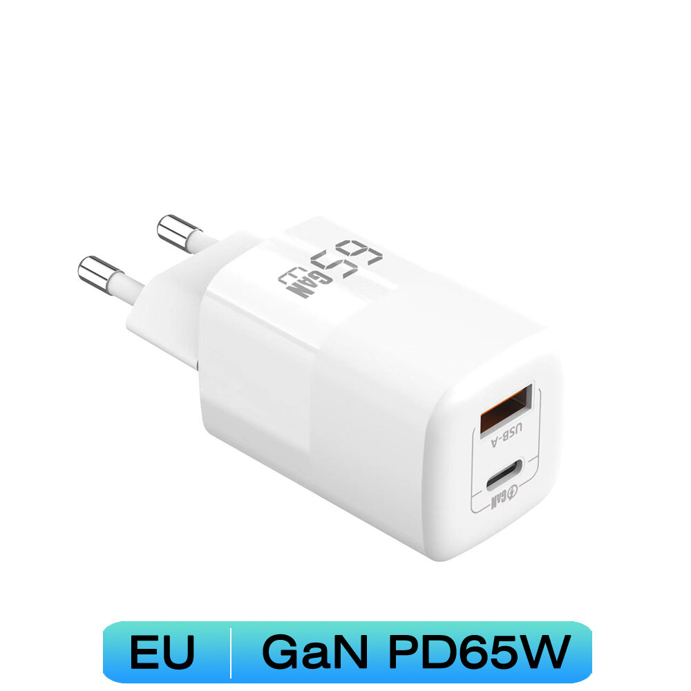 65 Вт быстрое зарядное устройство с двойным выходом Type - C и USB с поддержкой QC4 и PD3.0 20 вольт 3.25 Абэ Поддержка ноутбуков