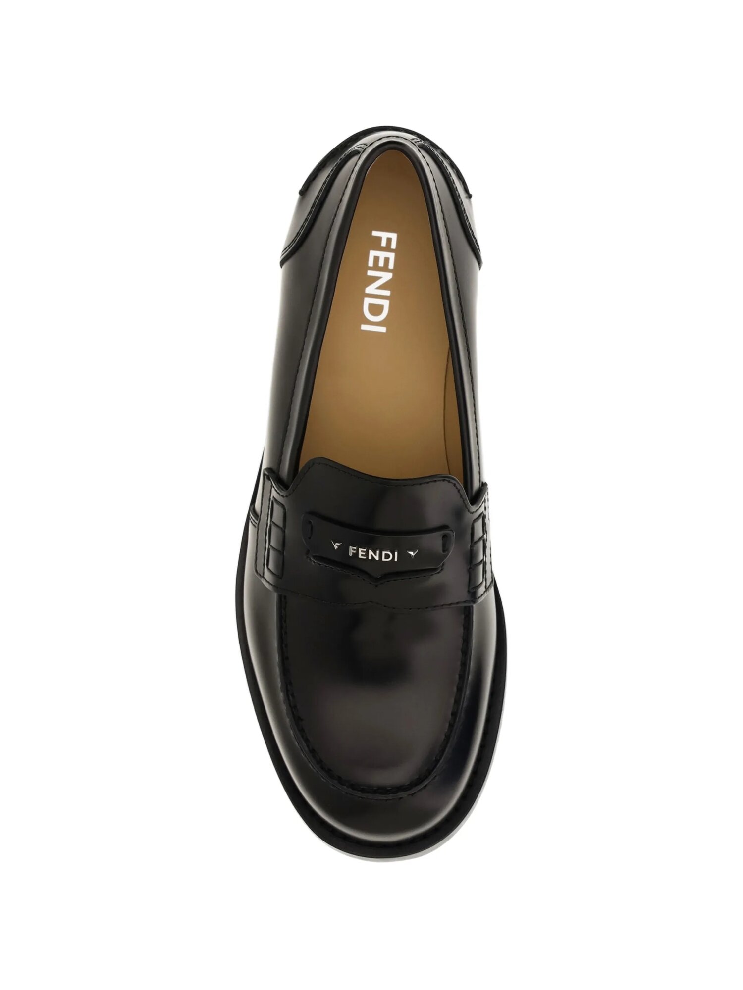 Лоферы FENDI Ateneo loafers, размер 5, черный — фото 1