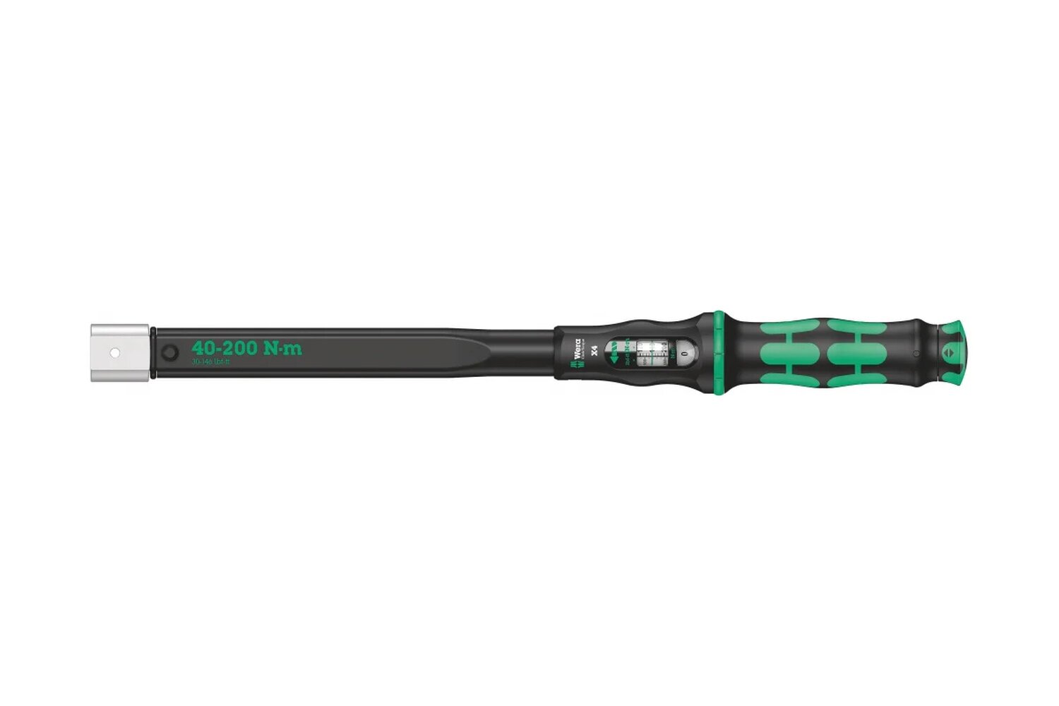 Ключ динамометрический регулируемый для насадок WERA WE-075654, Click-Torque X 4, 14x18 мм, 40-200 Нм, 480 мм, левая/правая резьба