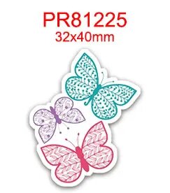 Репсовая лента с принтом насекомых Top Ribbon PR-81225, resin 10 pieces
