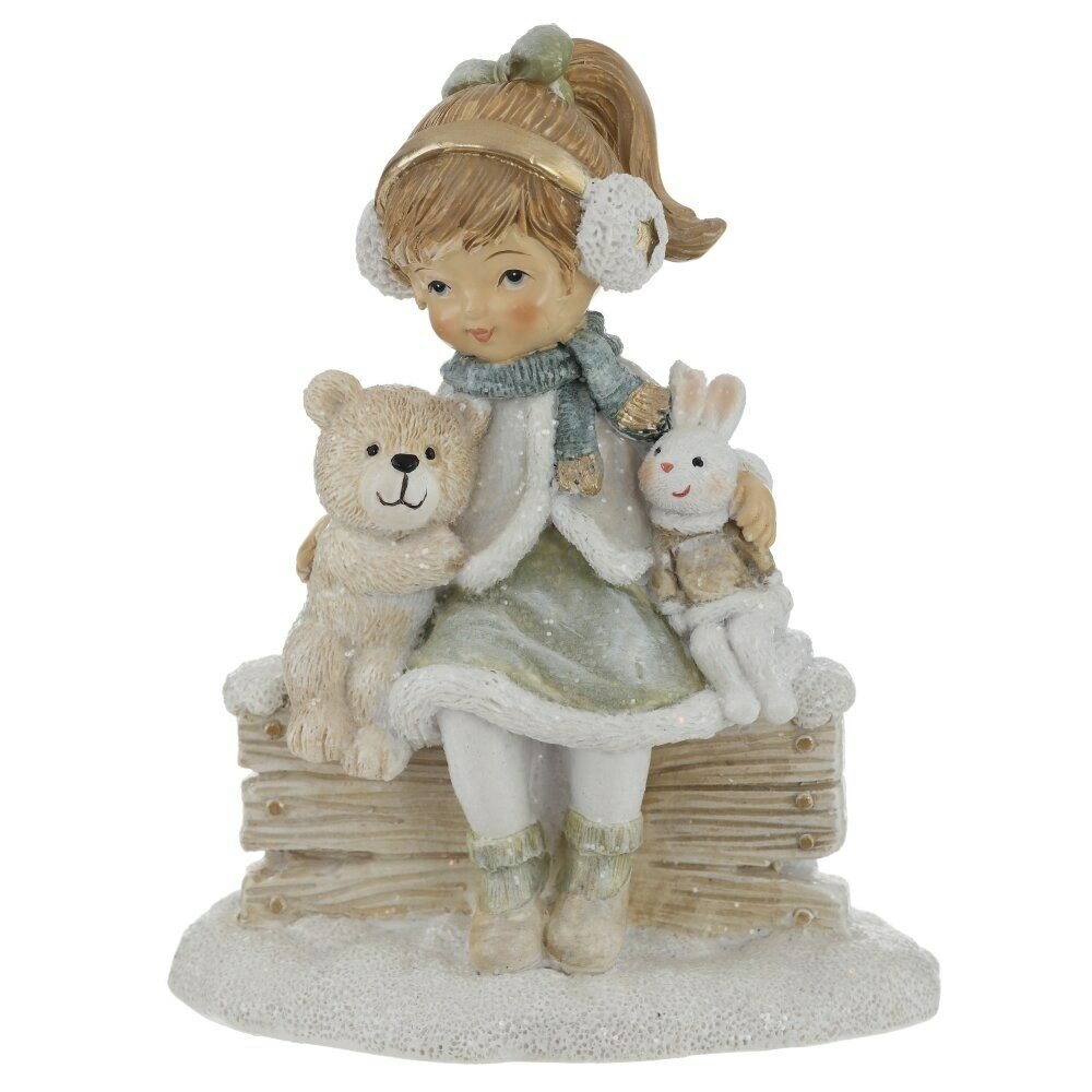 Фигурка декоративная "Девочка с игрушками", L=10,5 W=6 H=13