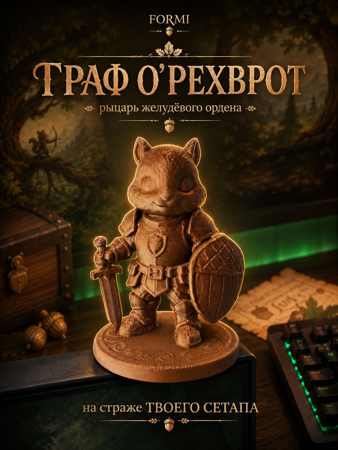 Фигурка геймерский декор Бельчонок Граф О'рехврот