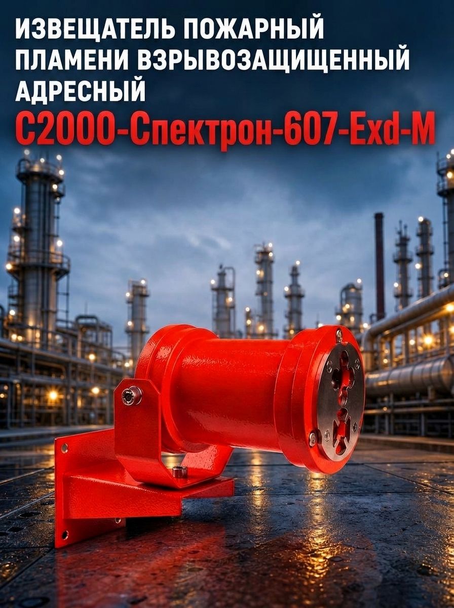 Извещатель пожарный пламени взрывозащищенный адресный С2000-Спектрон-607-Exd-М