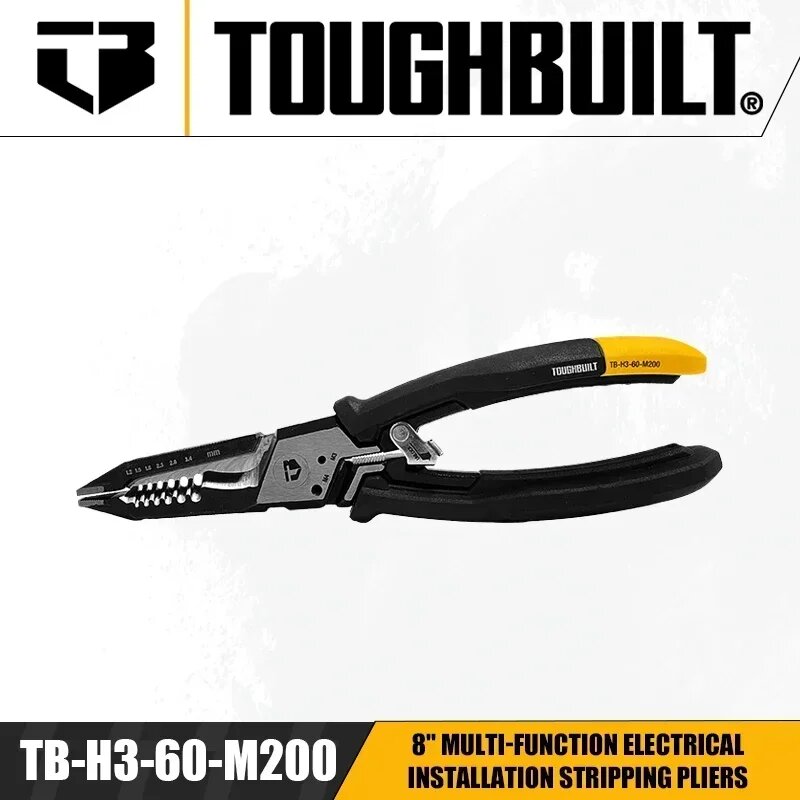 TOUGHBUILT TB-H3-60-M200 8" Клещи электромонтажные с заостренным носом