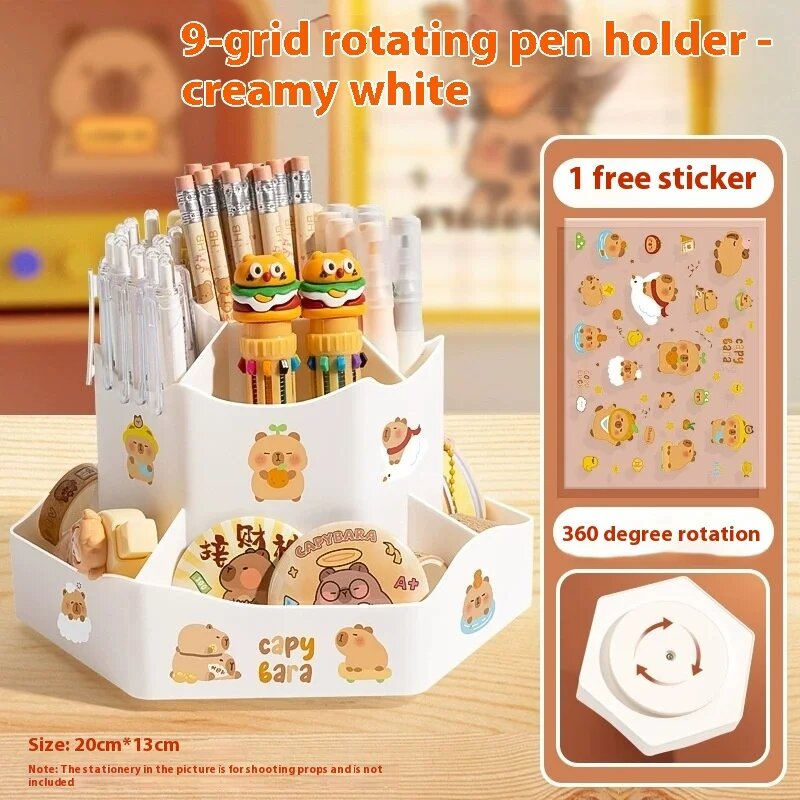 Большой вращающийся органайзер для ручек pen holder-05