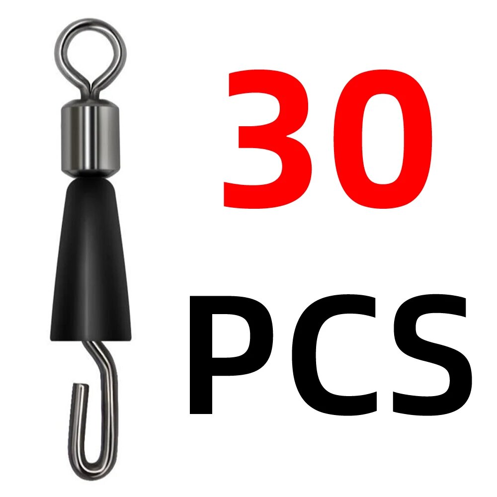Дндюджу Рыболовные вертлюги 30/50 шт. Size M, Black 30PCS