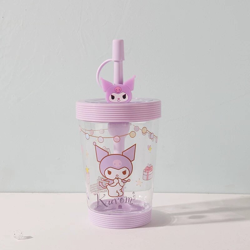 Лицензированный цветной дорожный стакан MINISO Sanrio с трубочкой, мультяшный милый стакан для воды Cinnamoroll