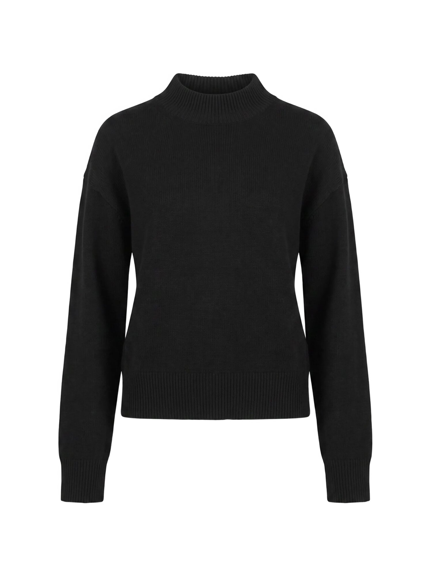 Свитер Pinko High-neck logo-patch sweater, размер 38, , черный