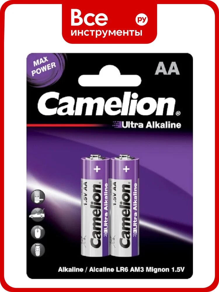 Батарейка Ultra BL-2 LR6 (LR6-BP2UT, 1,5В), блистер 2 шт. Camelion 14982