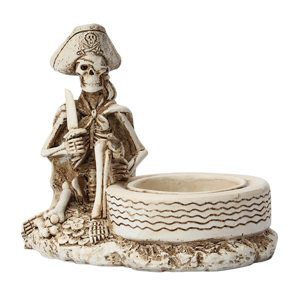Статуэтка Череп Пирата Из Резины Для Дома Офиса На Стол 13x8 Cm