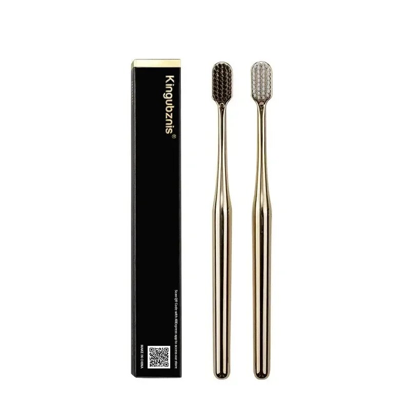 Золотые зубные щетки 2шт, Color: 2pcs Gold Mix