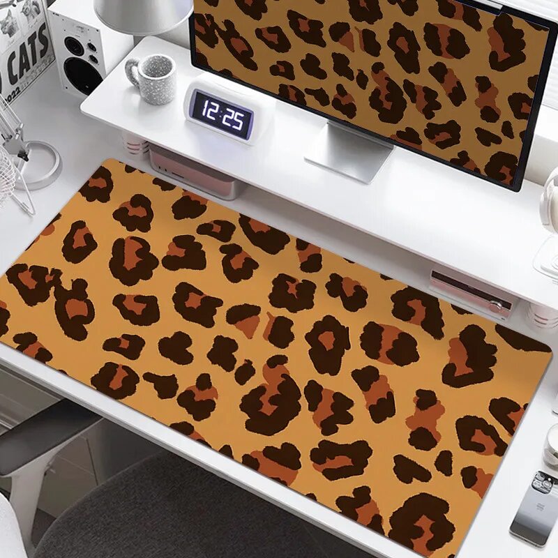 Розовый водонепроницаемый коврик для мыши Leopard Print 30x80x0.2cm, RK-5506