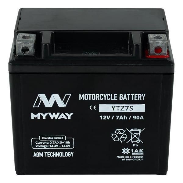 Аккумулятор для мототехники MYWAY 7Ah MYWAY BIKE YTZ7S R+