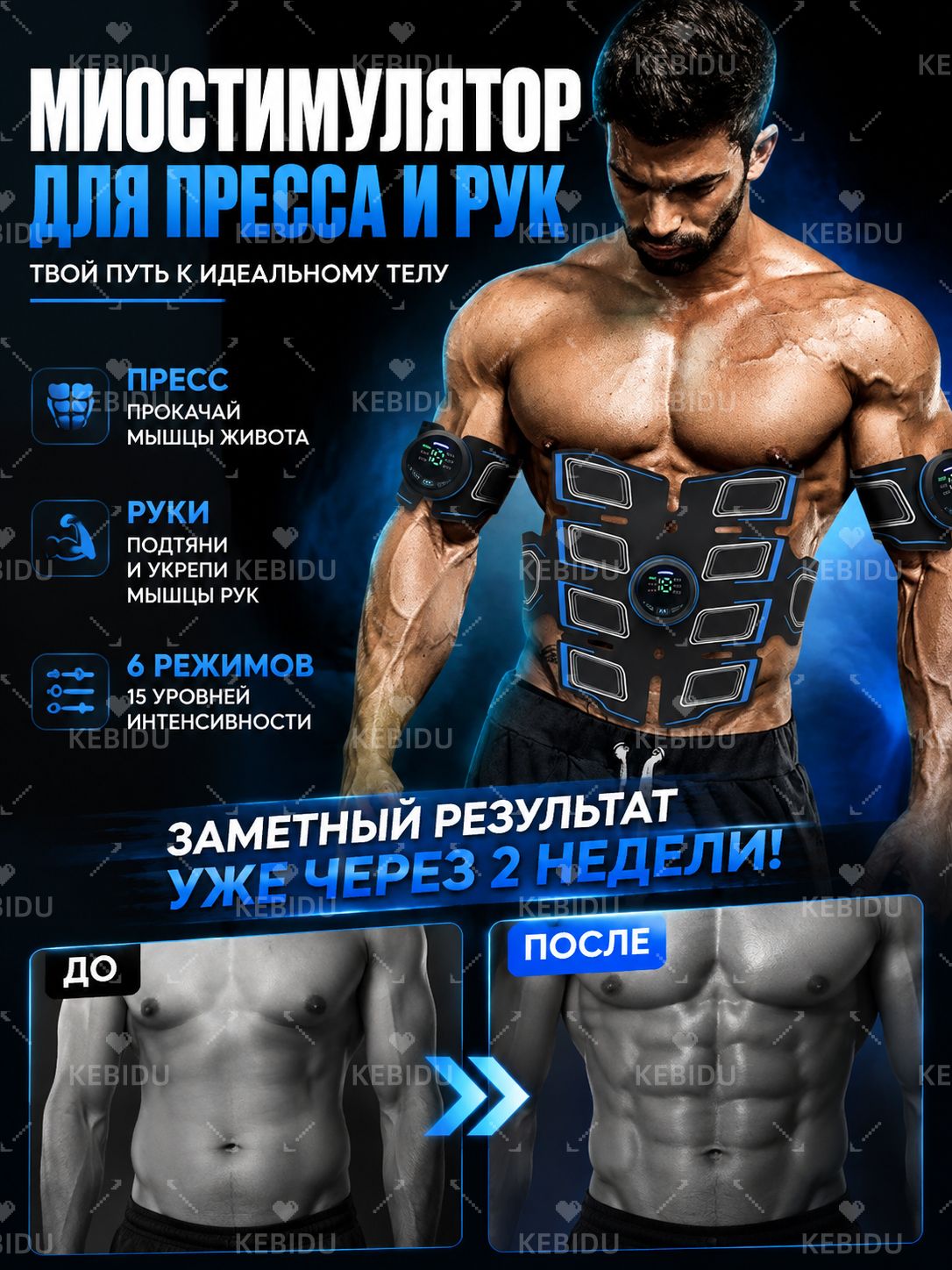 Миостимулятор EMS , Тренажер для брюшного пресса