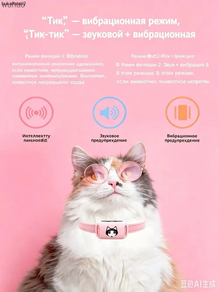 DOGREAT Ошейник-антимяуканье для кошек автоматический умный