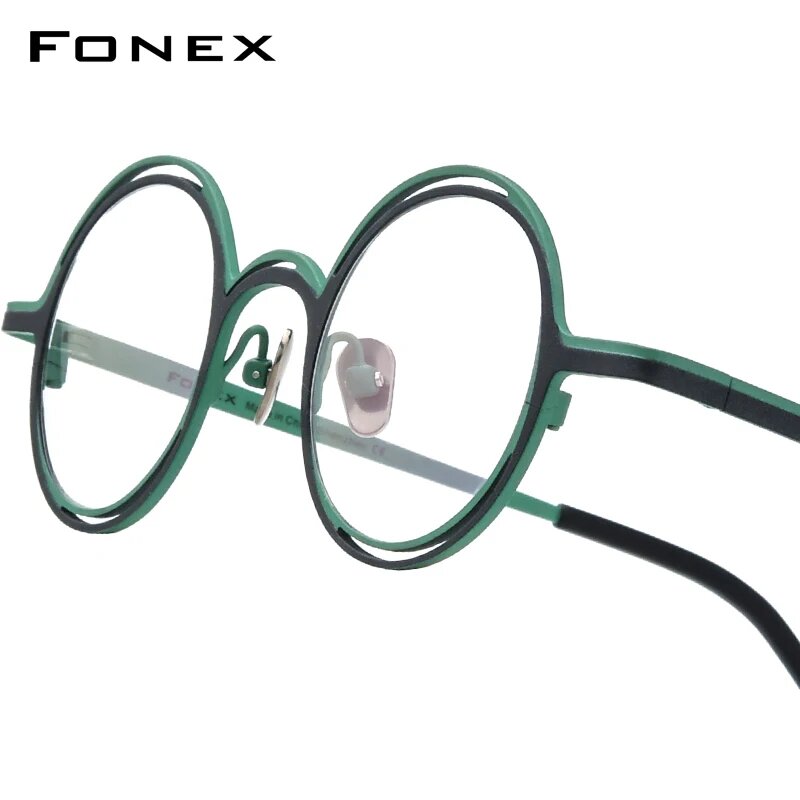 FONEX титановые очки 85774 85749 BlackGreen