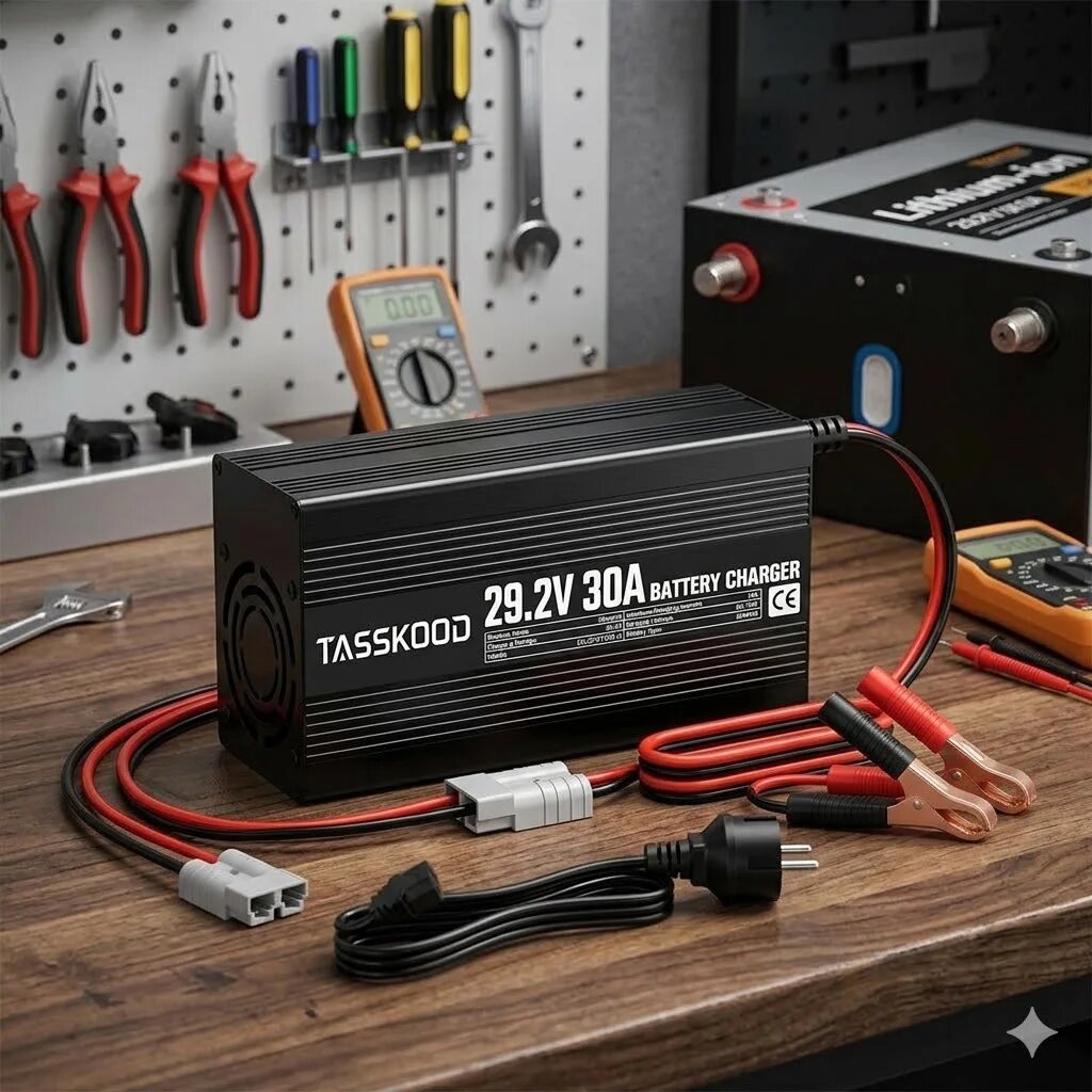 Зарядное устройство Riskcell 24В 30А EU PLUG для LiFePO4