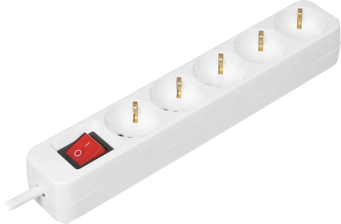 Сетевой фильтр Ritmix RM-250K, 2м, белый