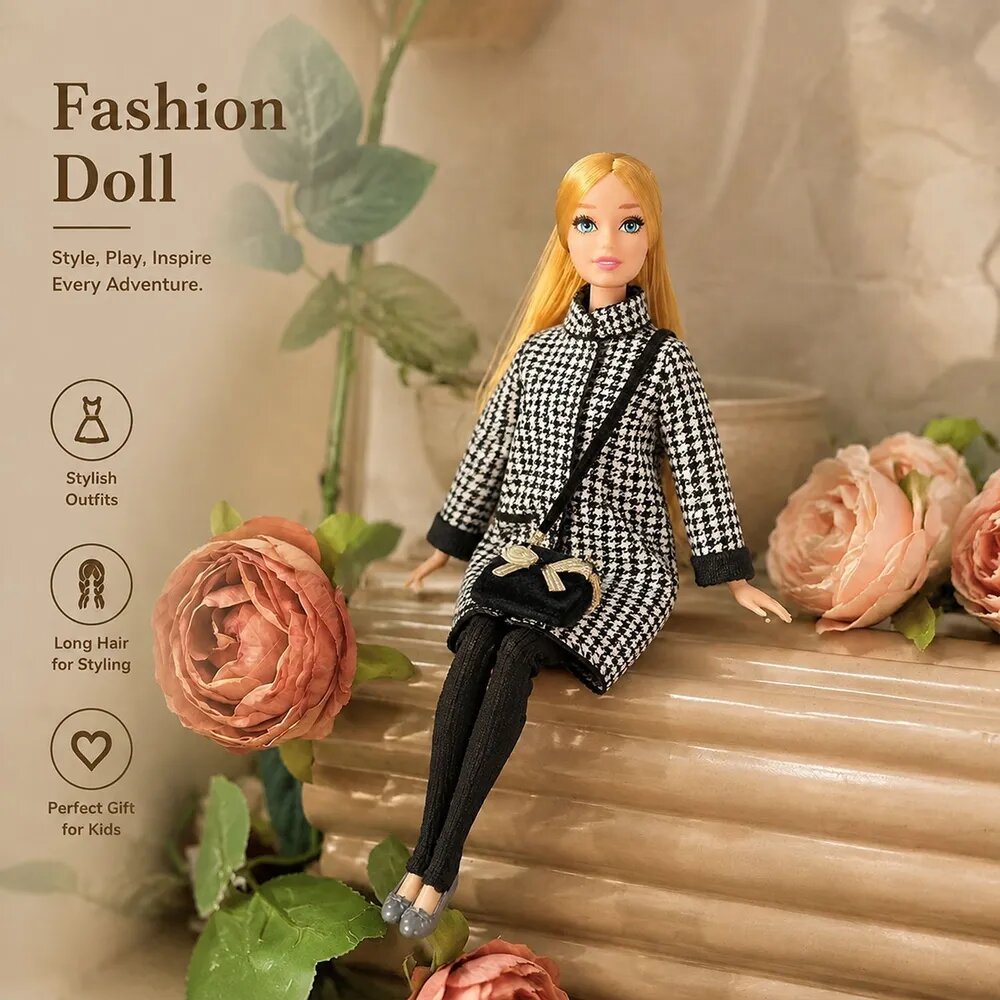 Набор одежды для куклы Barbie с пайетками, стильные наряды