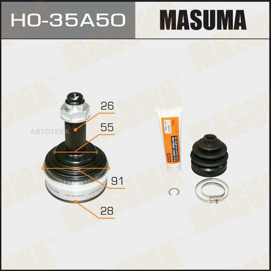 ШРУС 28x55x26x50 (1/6) MASUMA HO35A50