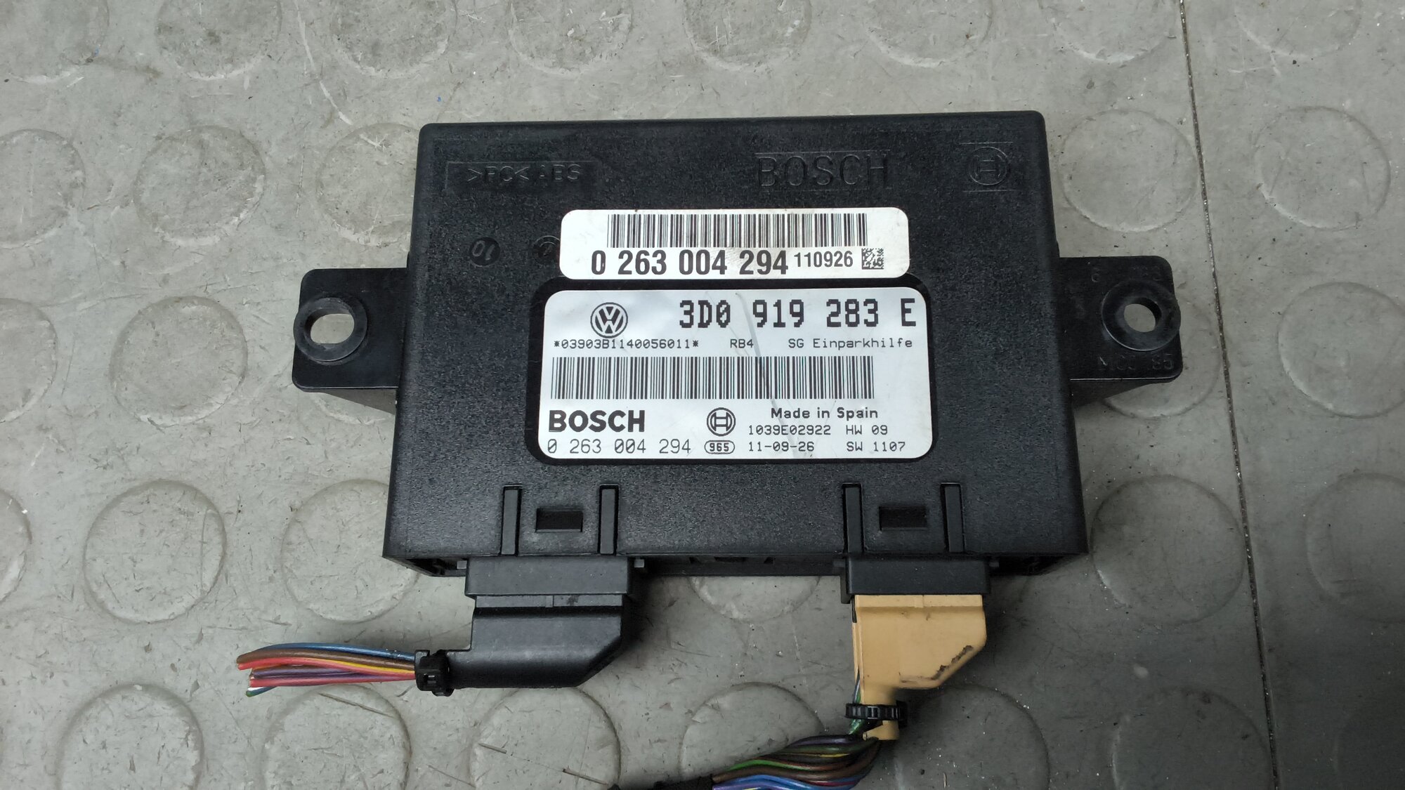 Блок PDC (парктроников) VOLKSWAGEN PHAETON 1, Номер 3d0919283e