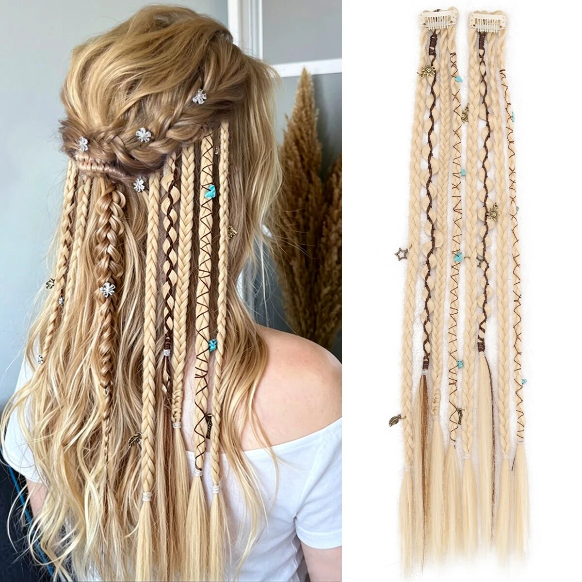 Синтетические косы бохо, цвет 4, 20 дюймов