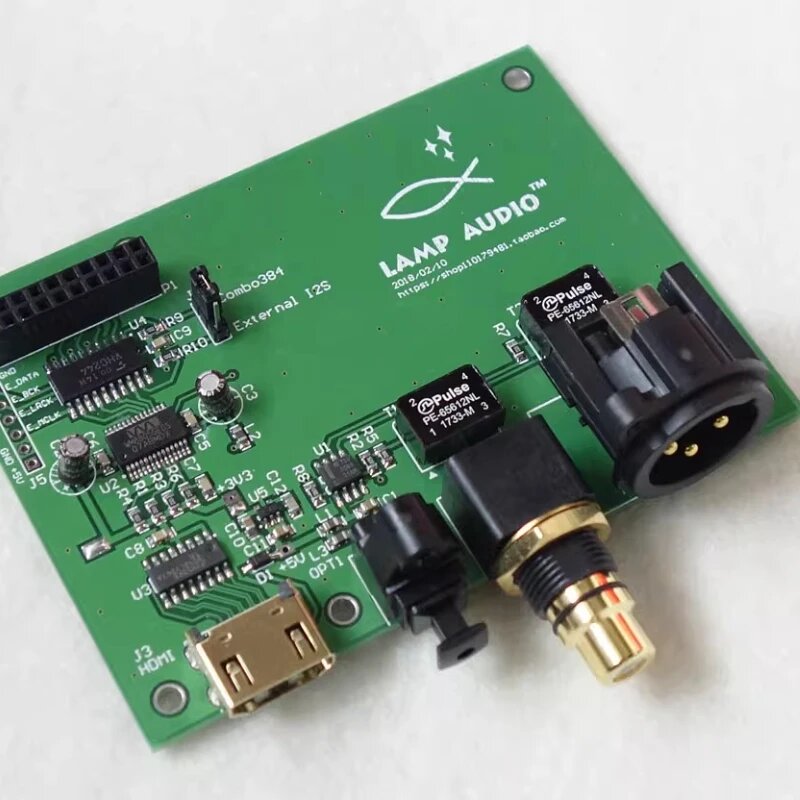 XMOSAmanero Italy USB DAC I2S/IIS к coaxial optical fiber SPDIF AES Fully equipped
