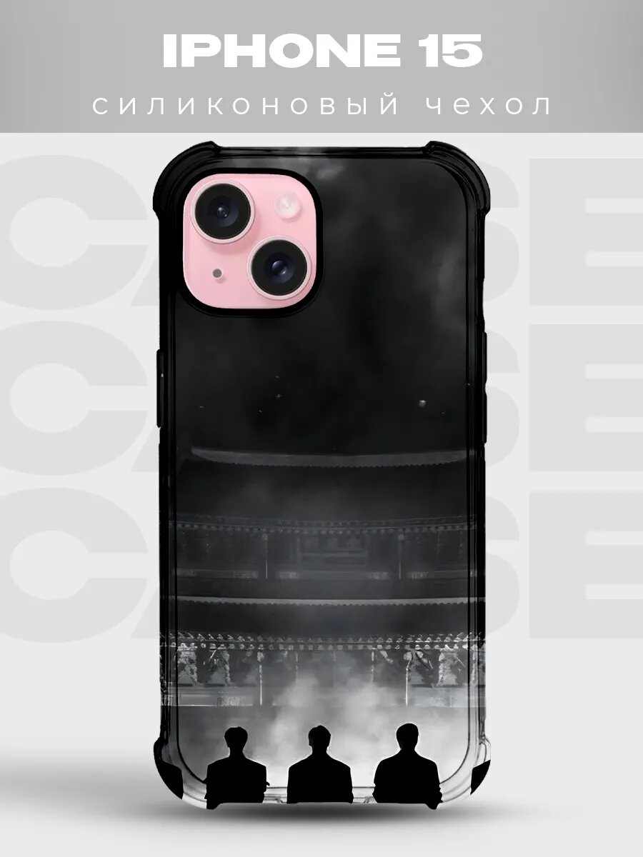Прозрачный чехол на iPhone 15 БТС Чонгук
