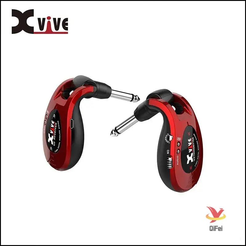 Xvive U2 Red / цифровая гитарная беспроводная система Перезаряжаемый цифровой беспроводной передатчик и приемник 2,4 ГГц-x