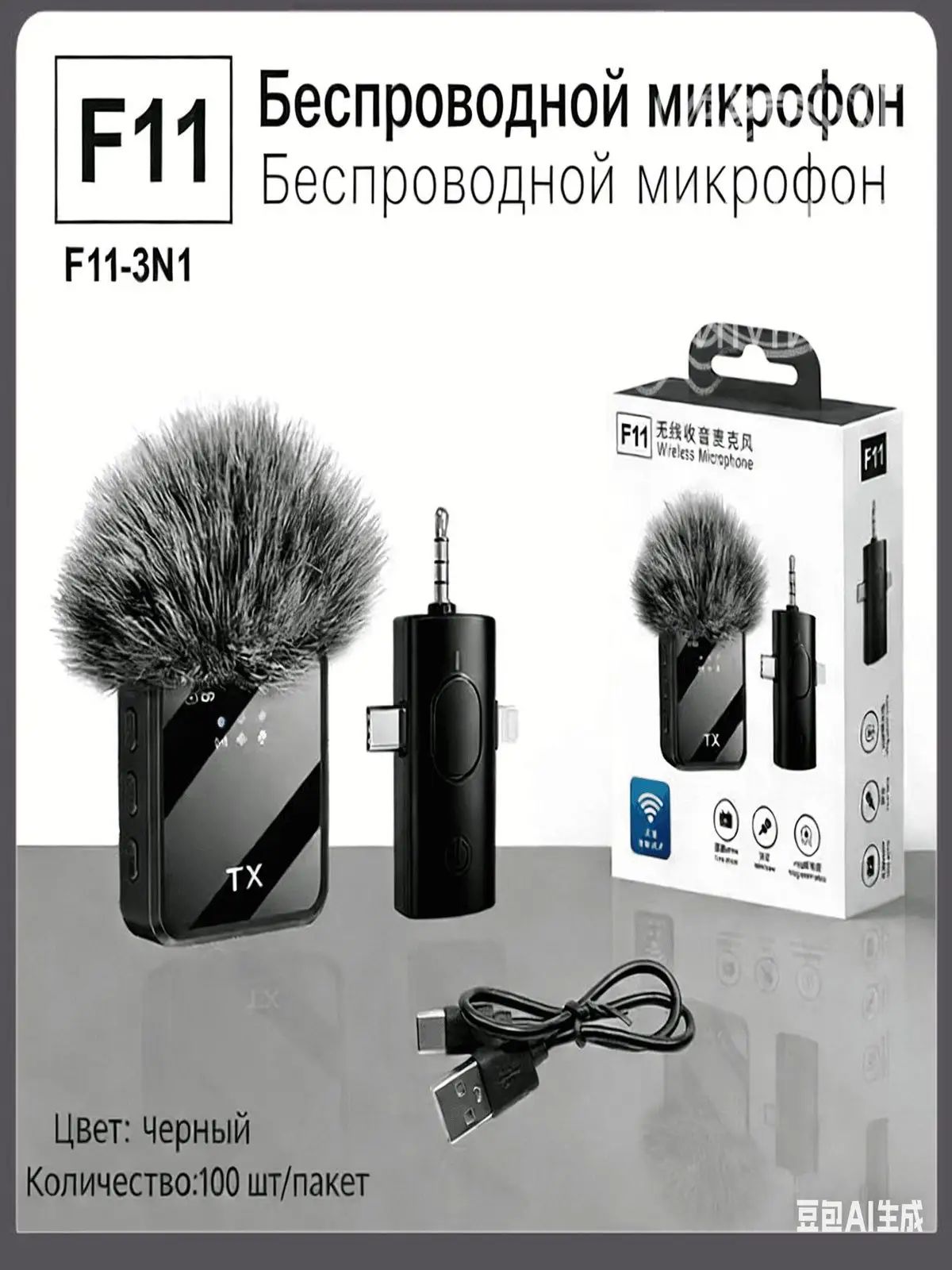 Микрофон для асмр, прозрачный