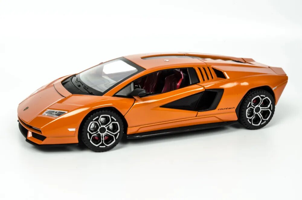 Масштабная модель Lamborghini Countach 1:24, 21 см, оранжевый, металл