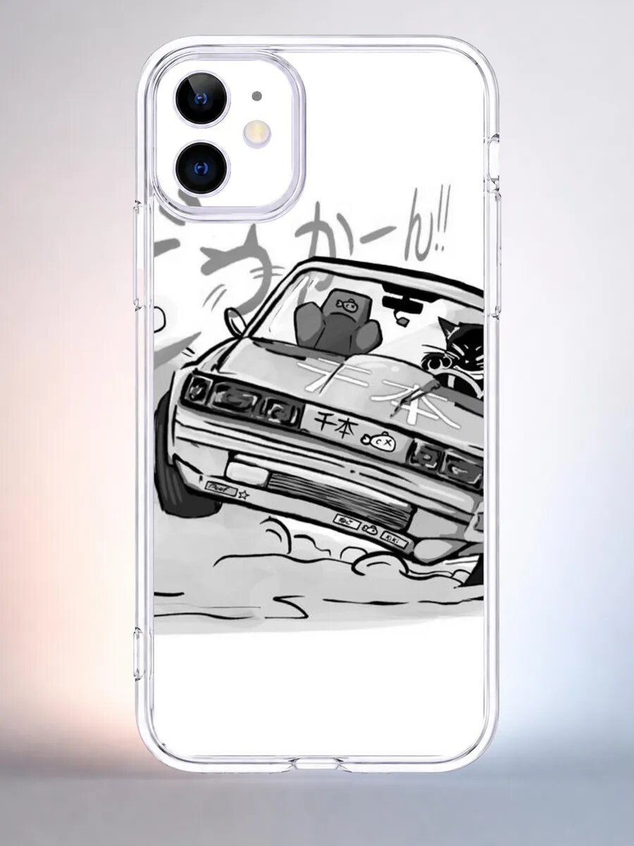 Чехол iPhone 14 розовый автомобиль Y2K Indie Sleaze
