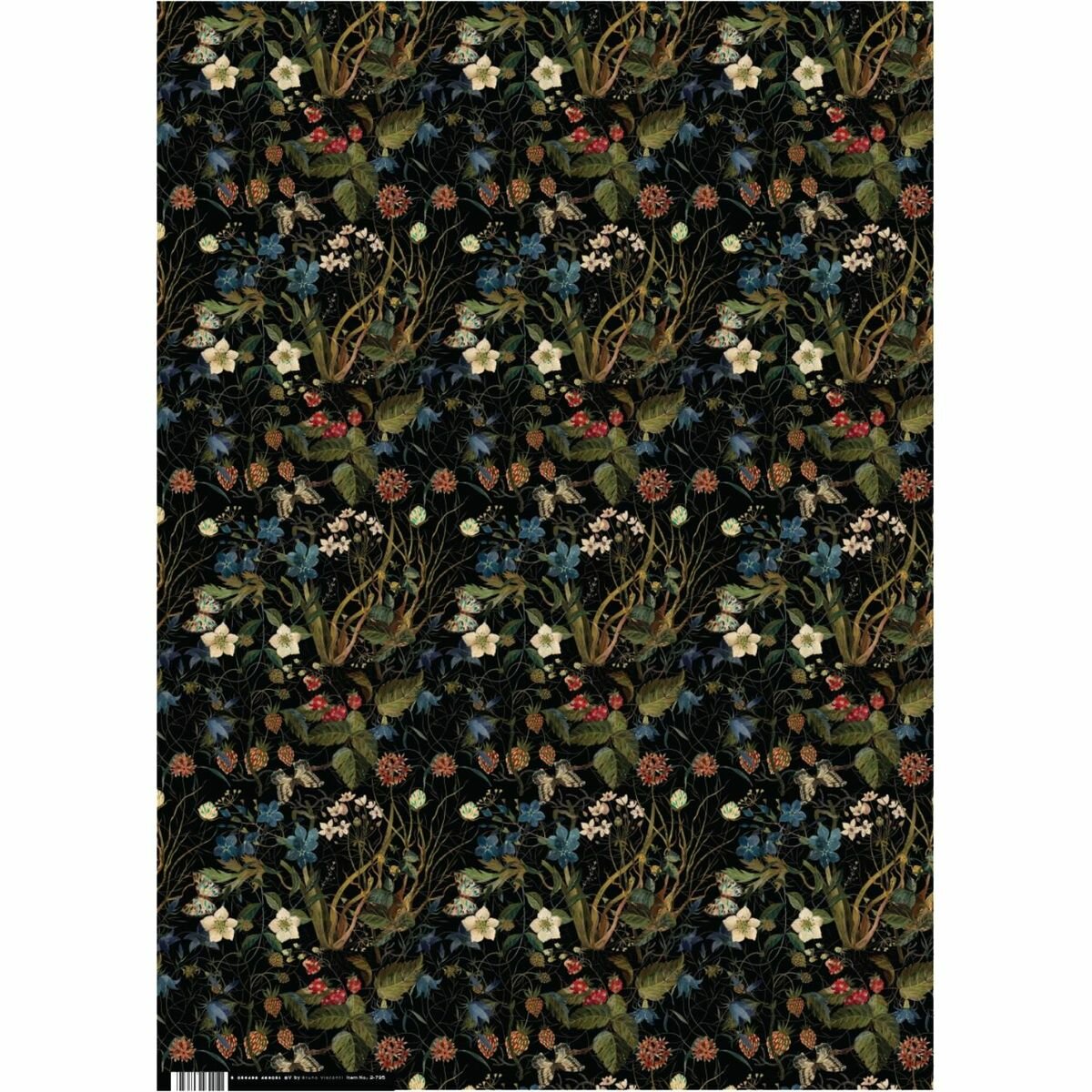 Бумага упаковочная FLORA. Лесные ягоды, 50 х 70см (4 листа), 2-794/02 (2458809)