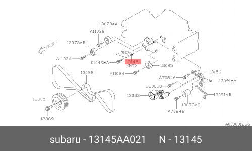 Успокоитель ремня SUBARU 13145AA021