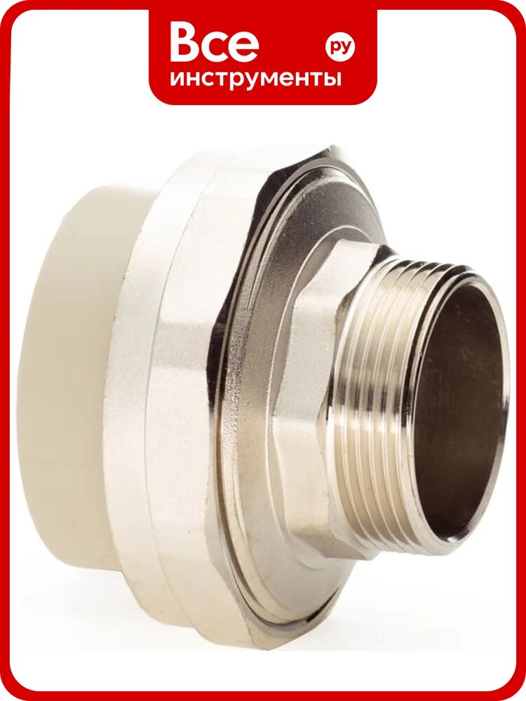 Разъемная муфта LAMMIN ppr нр 50x1_1/2" 33/3 серый Lm31061050040G