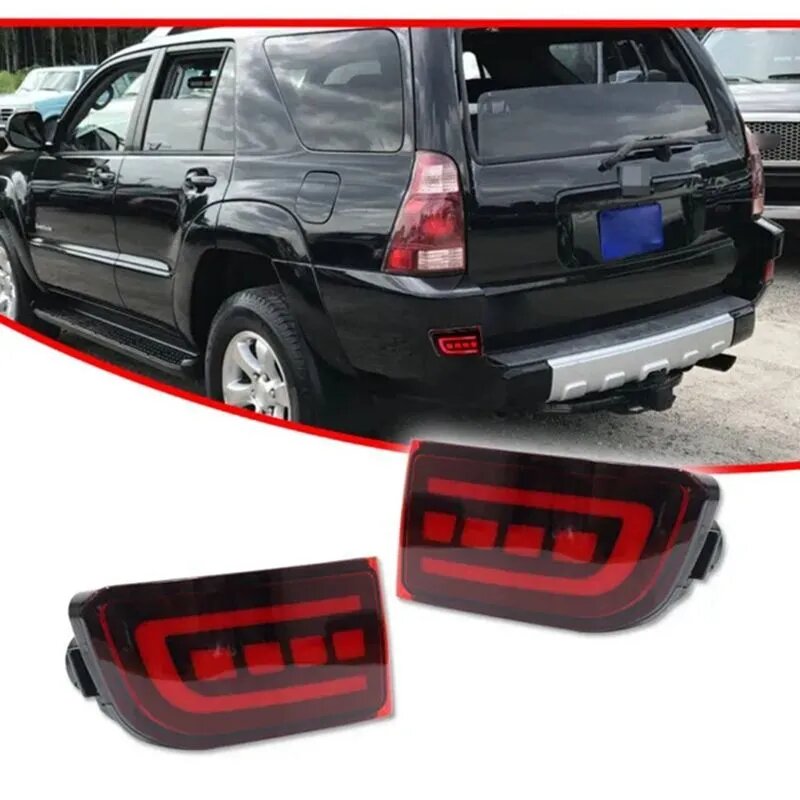 Светодиодный задний бамперный фонарь для Toyota Landcruiser Prado 120 Series LC120 FJ120 2003-2009, стоп-сигнал, указатель поворота, A