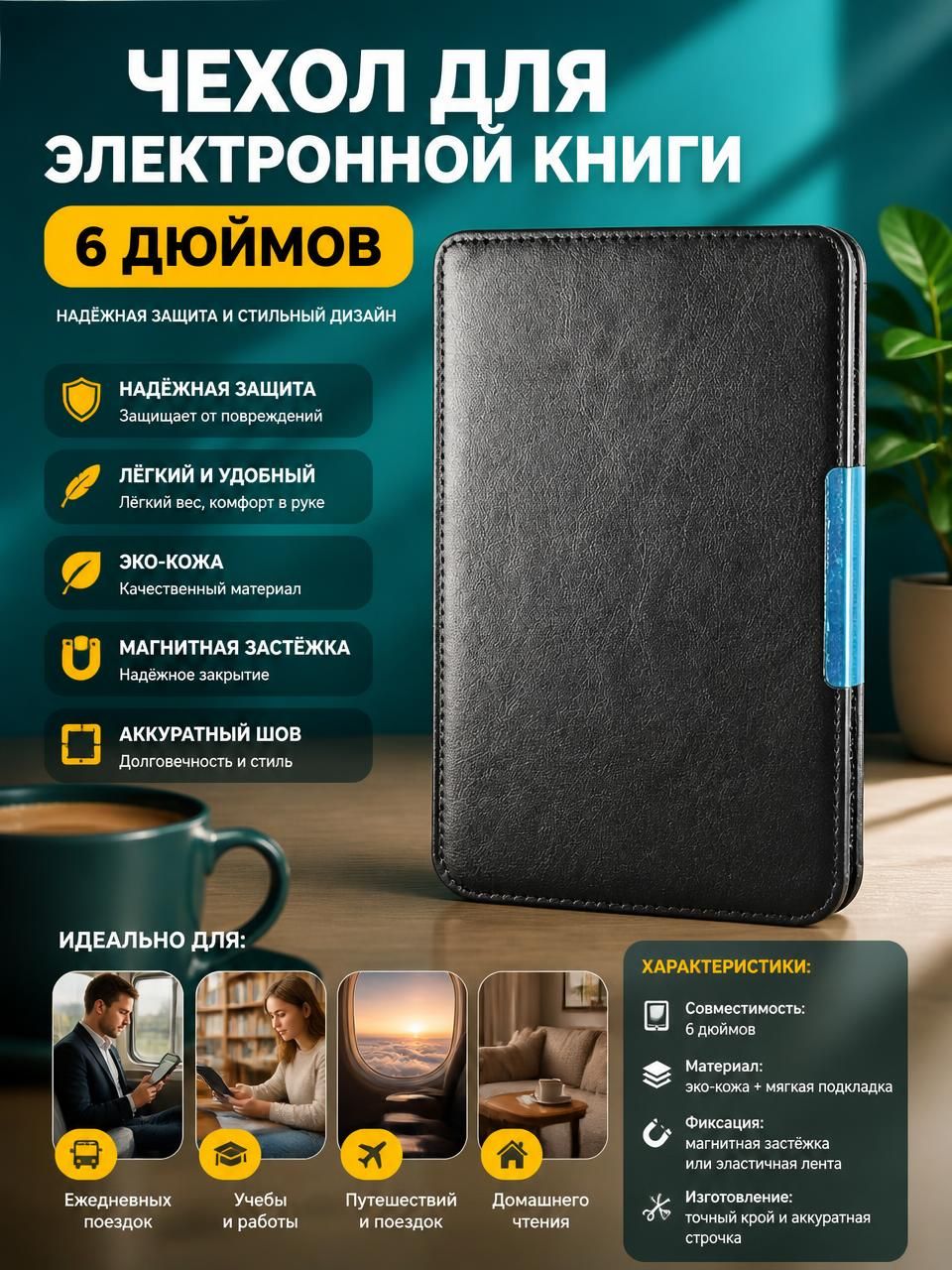 Pocketbook 622/623 чехол Электронные книги Специальная защитная оболочка