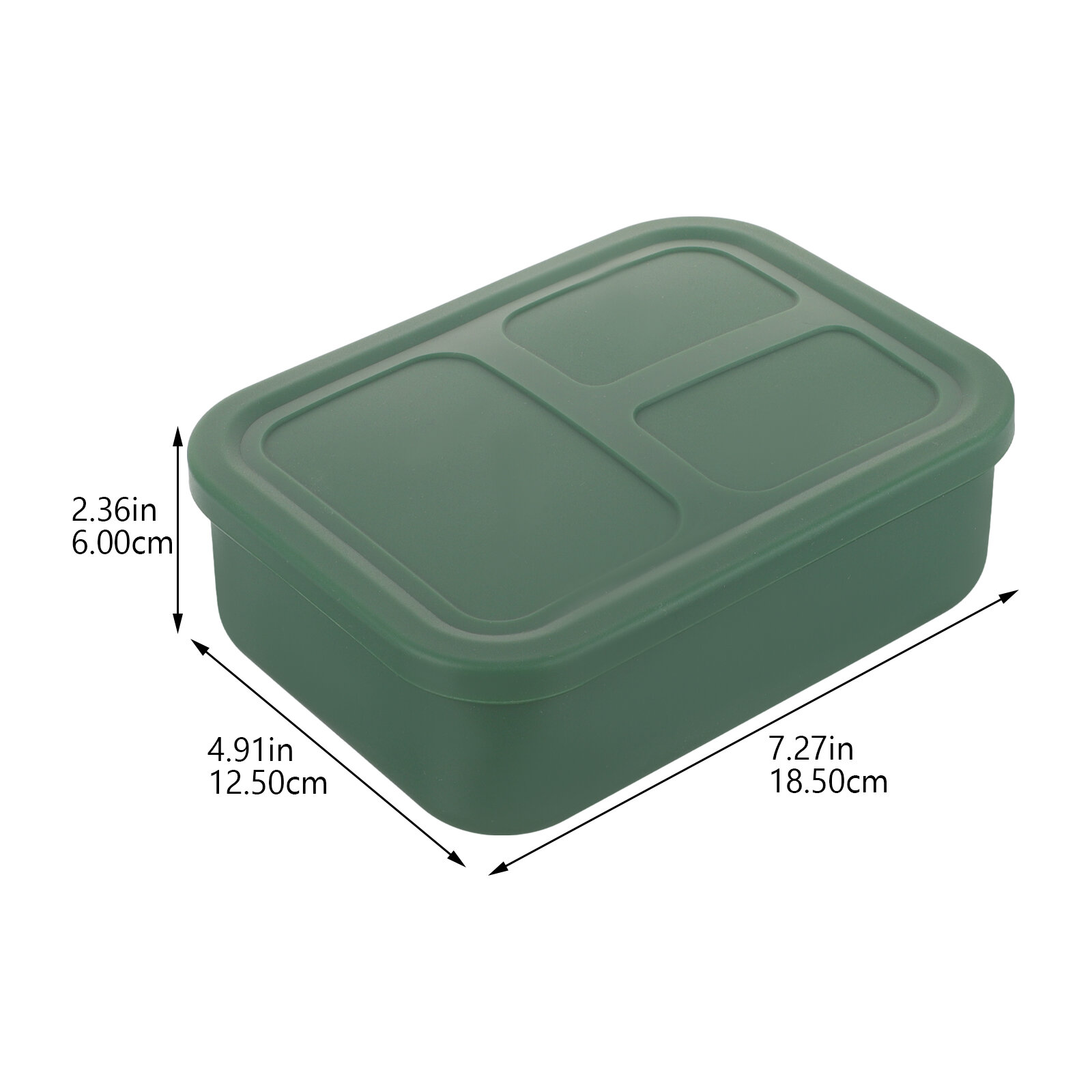 Коробка С Разделителями Для Еды С Закрывающейся крышкой 18.50X12.50X6.00Cm