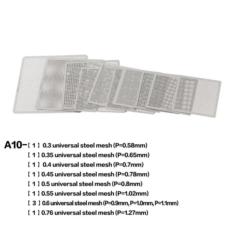 Trafarety SMD SMT BGA для ремонта чипов 10PCS