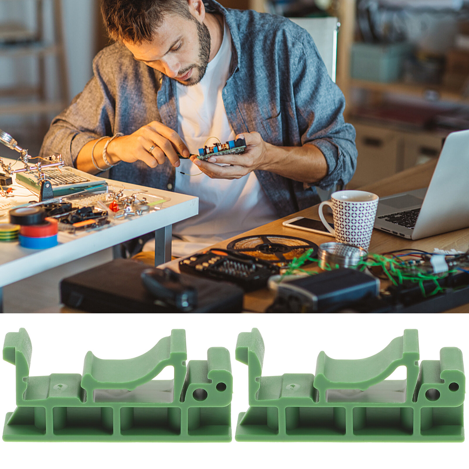 20 Штук Держатель Платы Din Rail Mounting Adapter Для Печатных Плат Размер 4 3X1 9X0 9Cm