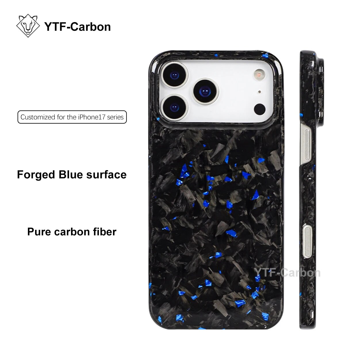 Чехол YTF-Carbon для iPhone 17 Pro Max, Forged Blue