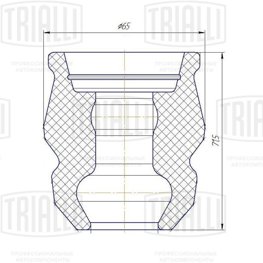 Буфер Отбойник Задний Амортизатор 1 Шт. Для А/М Hyundai Solaris (10-) Rio (10-) (TRIALLI BC0882)
