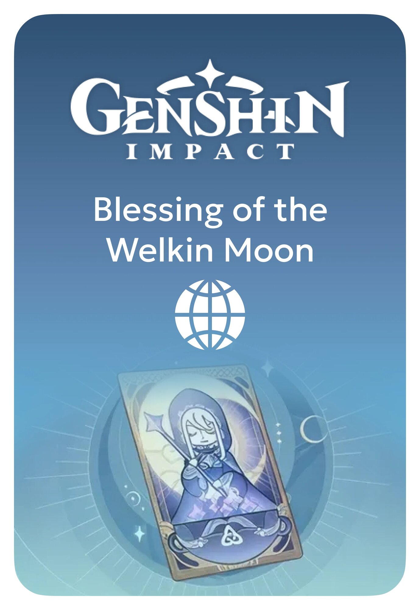 Игровая подписка Genshin Impact Blessing of the Welkin Moon - Global (Top-up) (hoYoverse; Android, iOS; Все регионы)