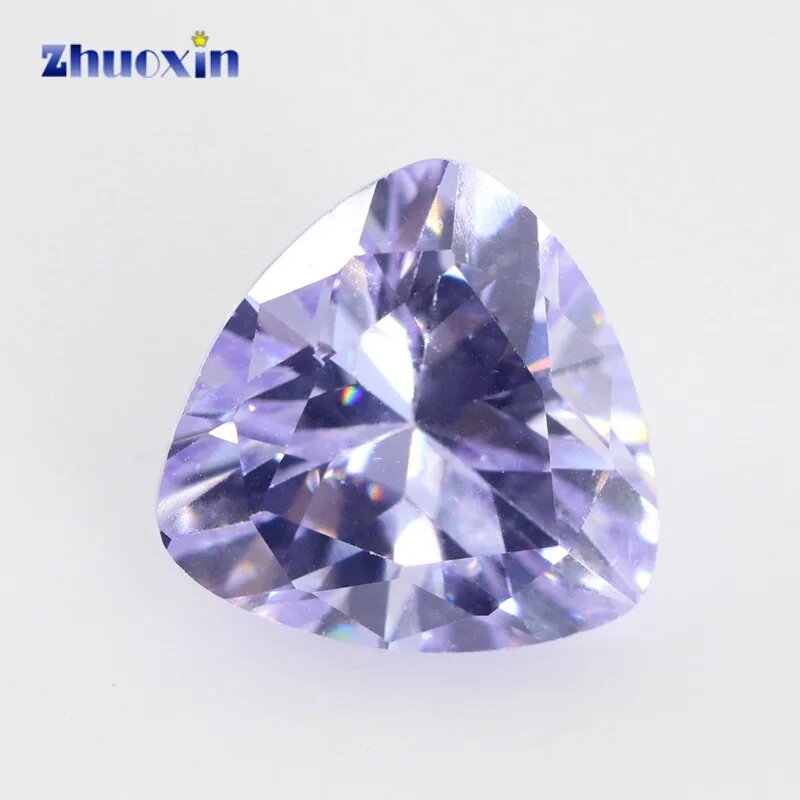 Цирконий сердце 12x12mm Lavender, 10шт