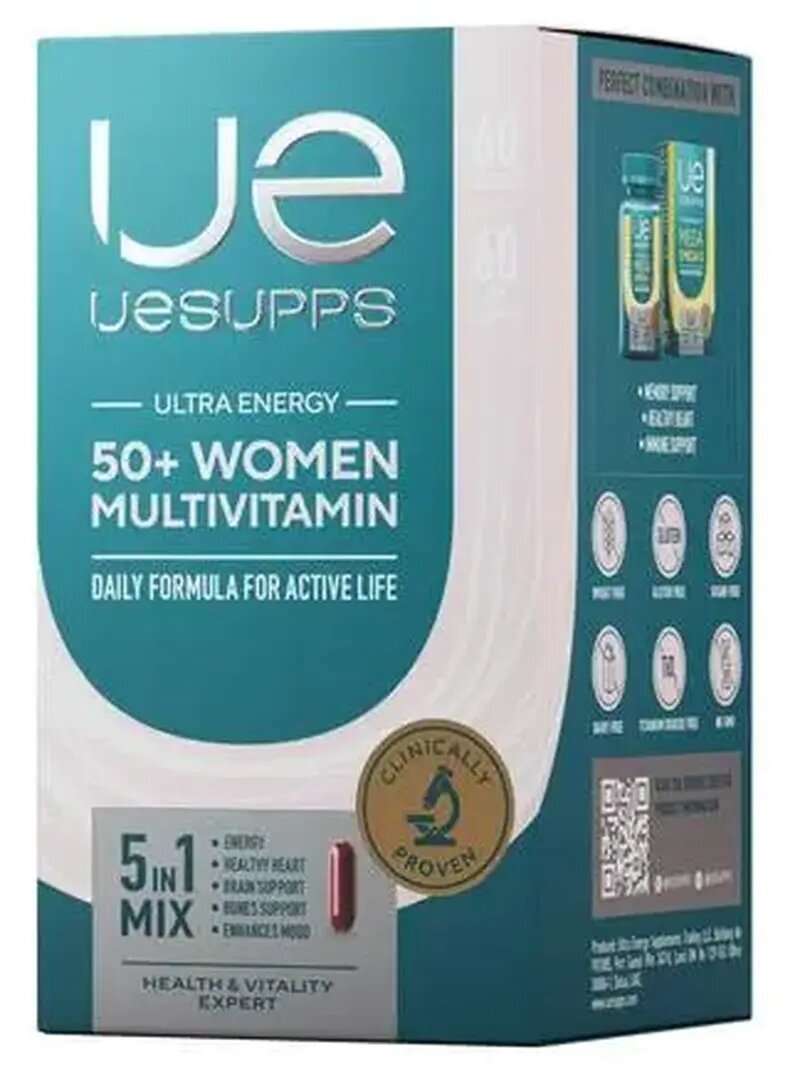 UESUPPS Ультра Энерджи 50+ Вумен Мультивитамин капс х60