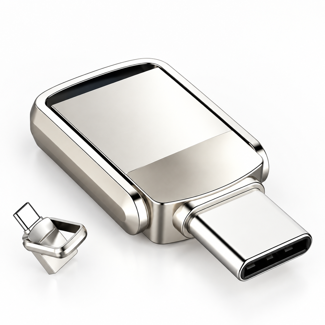 USB-накопитель Type-C 2ТБ, OTG (Цвет товара: серебристый)