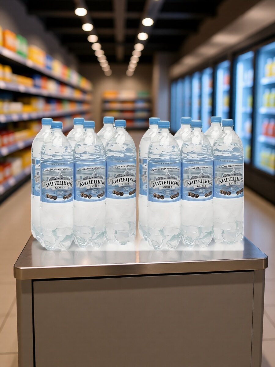 Липецкий Бювет 1,5л*6 шт, негазированная вода - 2 упаковки
